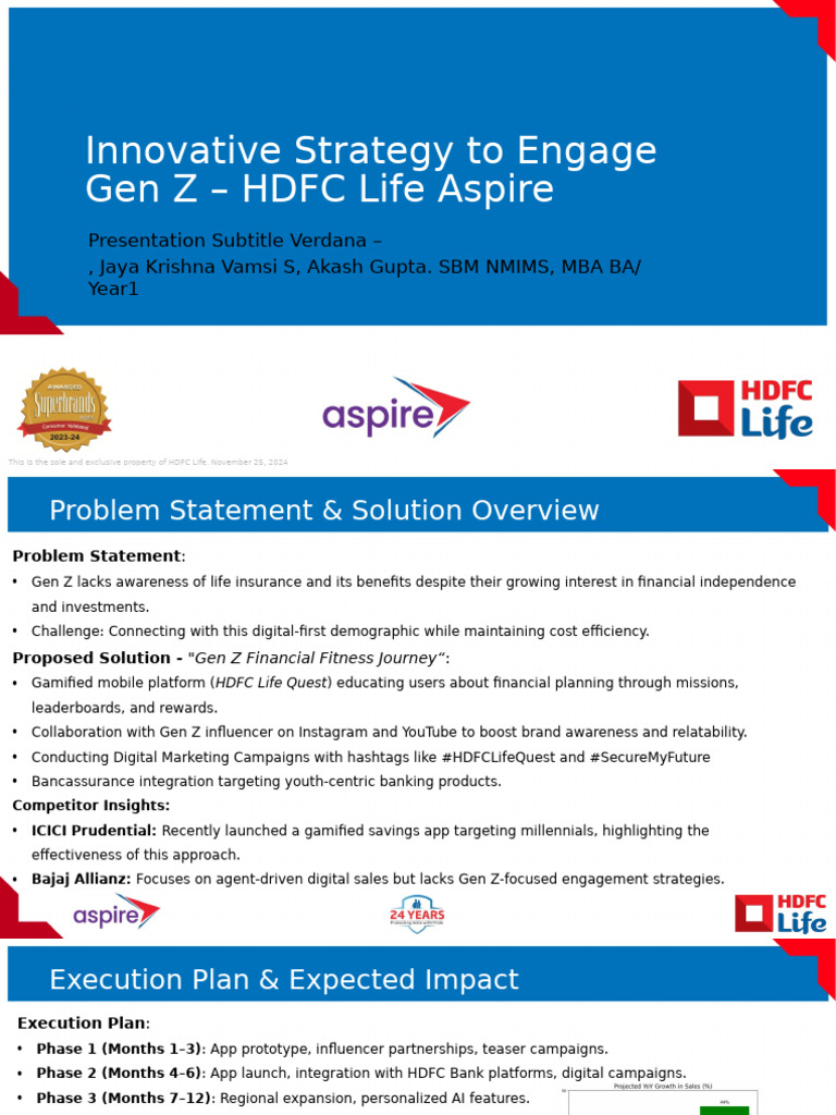 Gen Z Engagement Strategy: HDFC Life | PDF