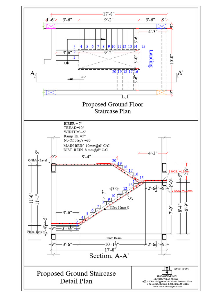 Ground Staircase Detail Plan 35X60 Sujeet Ji Malav Nitin Ji | PDF ...