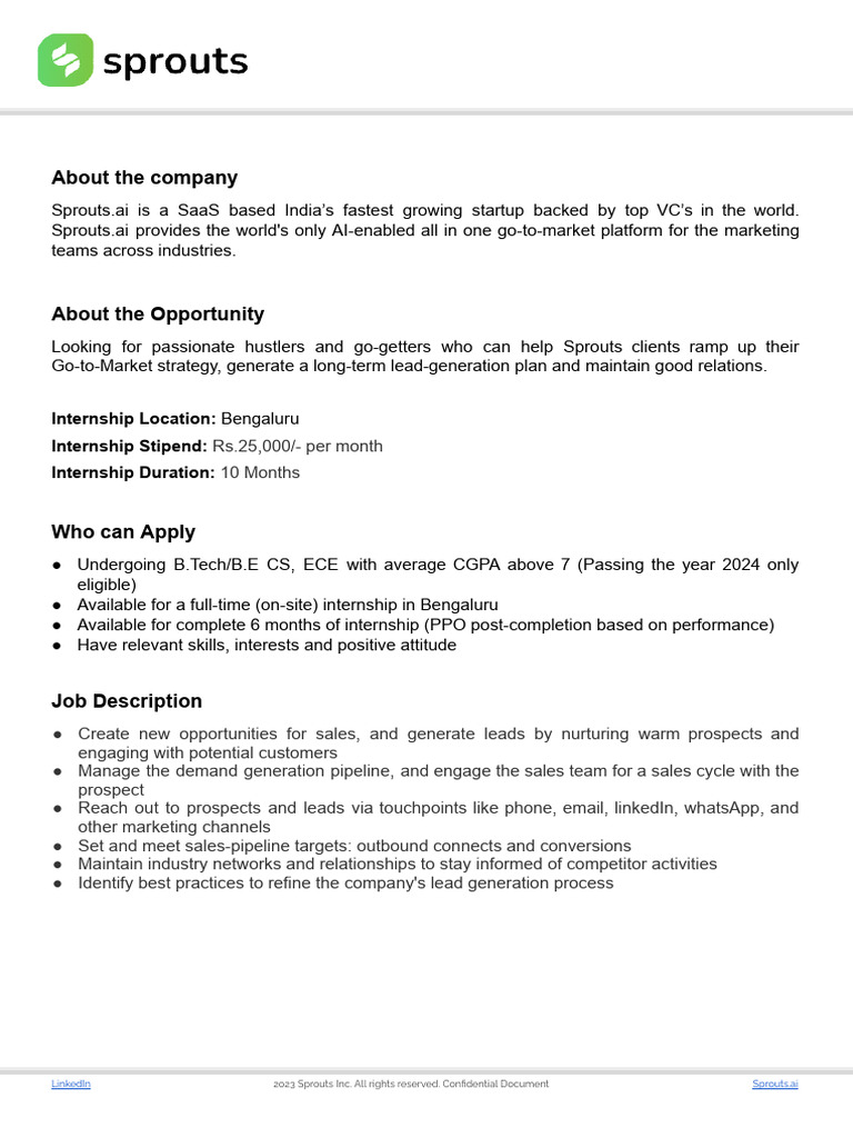 Sprouts Job Description_ Acccount Based Marketing | PDF | Linked In | Marketing
