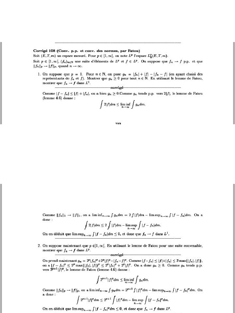 Exercice Corrige Sur Espace de Sobolev de Serie | PDF