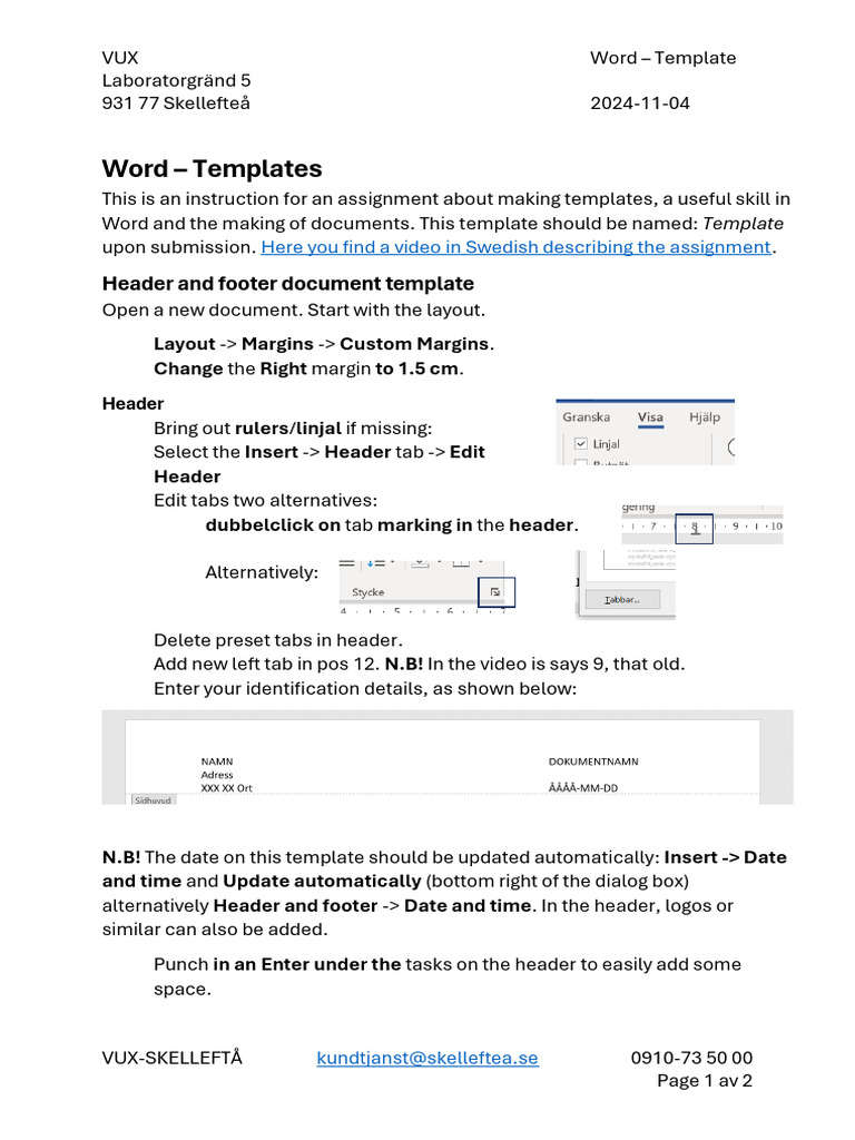 Word 2 - Template | PDF | Computer File | Page Layout