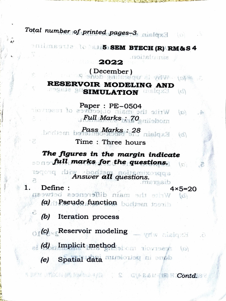 Reservoir Modeling and Simulation 2022 | PDF