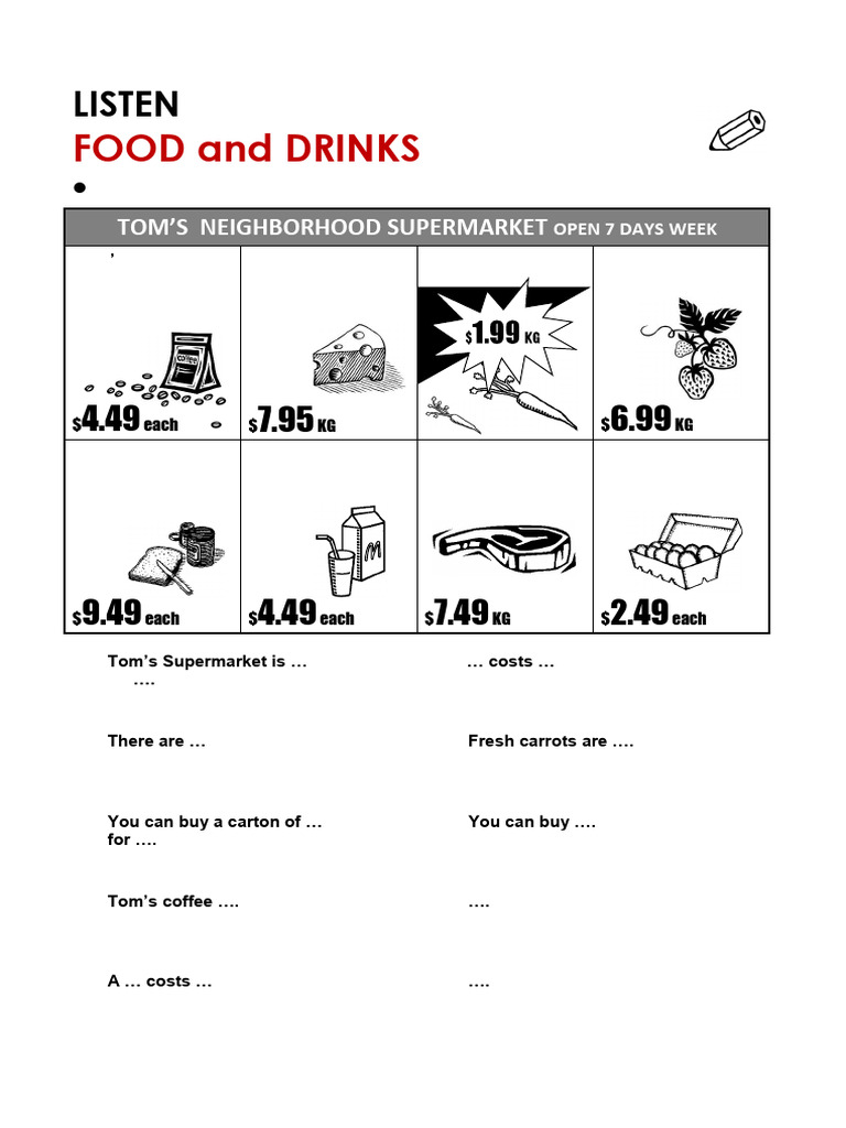 listen_food_tomssuper | PDF | Cuisine | Foods