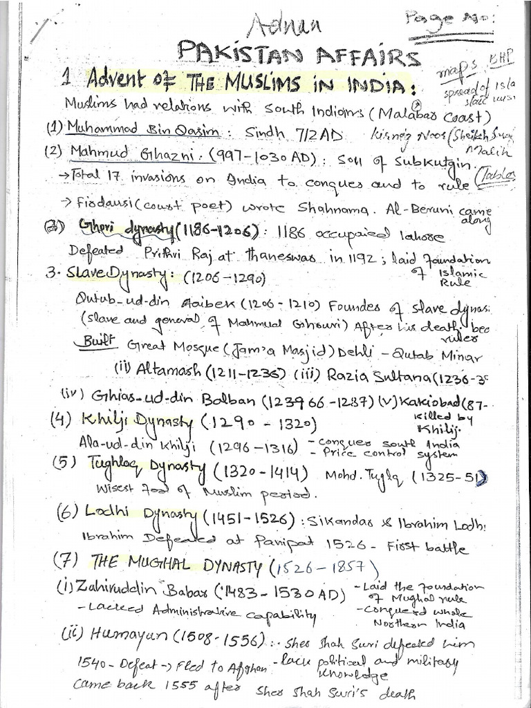 Adnan Bashir Notes (Complete) | PDF