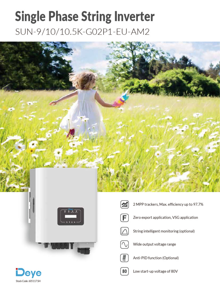 Datasheet - Sun 9 10.5k g02p1 Eu Am2 - 241015 - en | PDF | Alternating ...