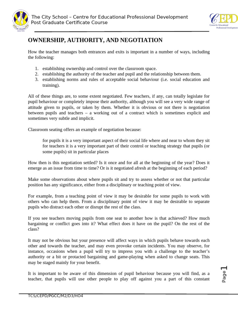 PGCC M2 D3 Ho4 | PDF | Teachers | Nonverbal Communication