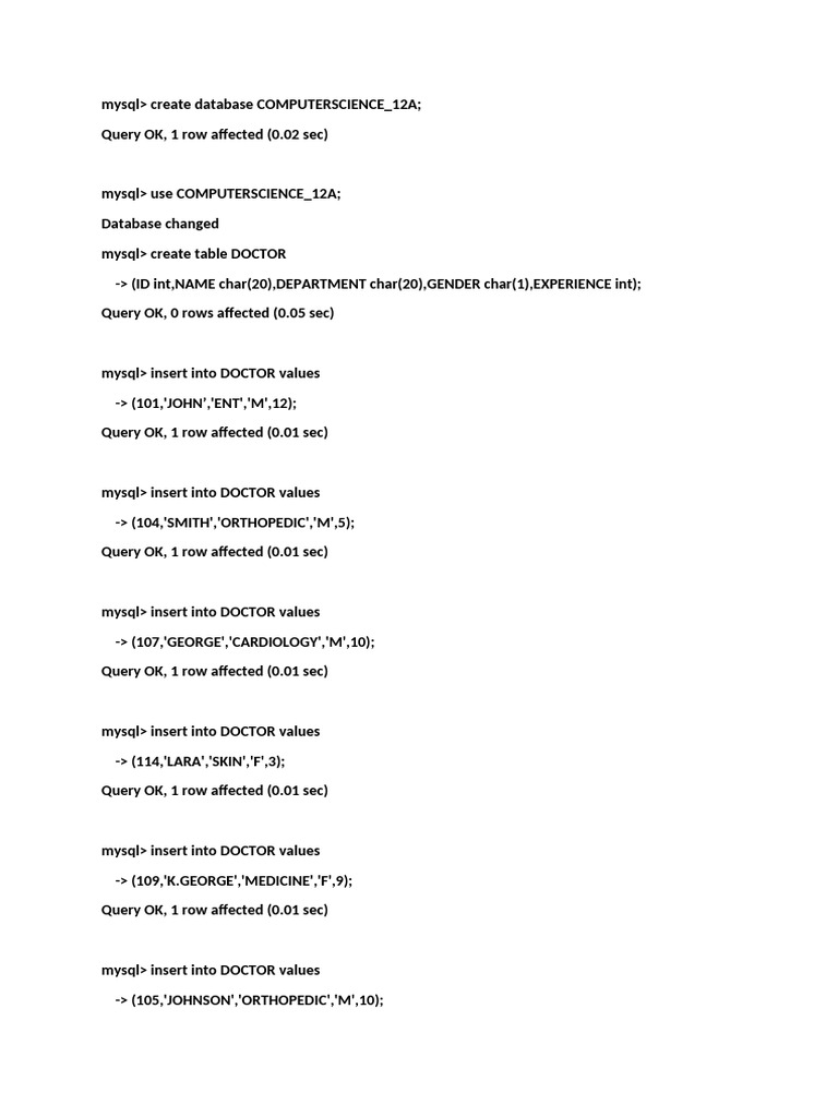 Doctor Record | PDF | Information Science | Databases