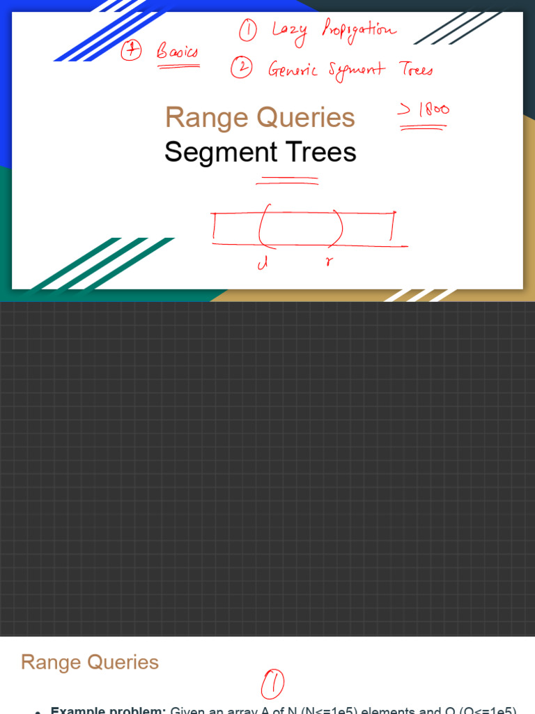 Segment Trees Tle 4 Pdf Algorithms And Data Structures Computer Programming 7760