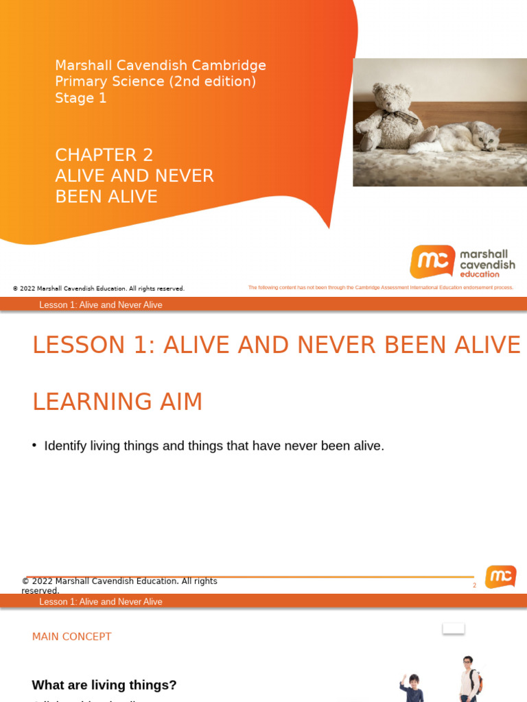 Chapter 2 Alive and Never Been Alive | PDF | Wellness | Science ...