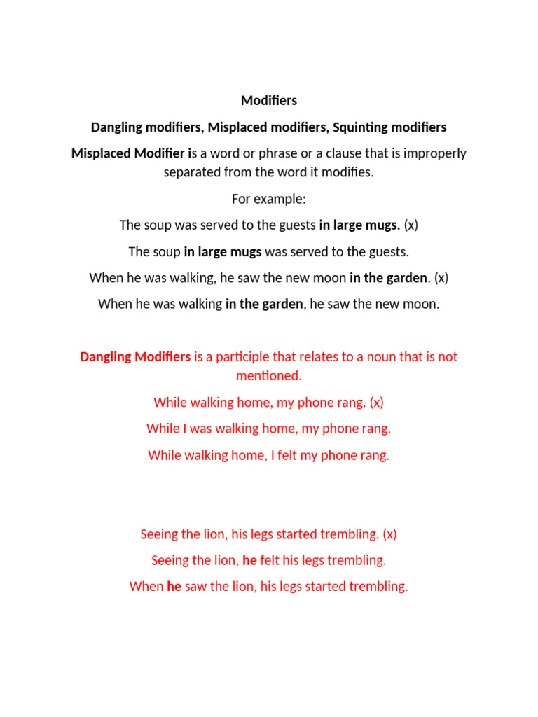 Lecture 13 (A) Modifiers | PDF