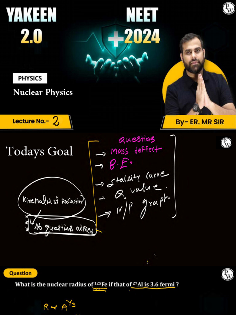 Nuclear Physics 02 - Class Notes - Yakeen 2.0 2024 (Legend) | PDF ...