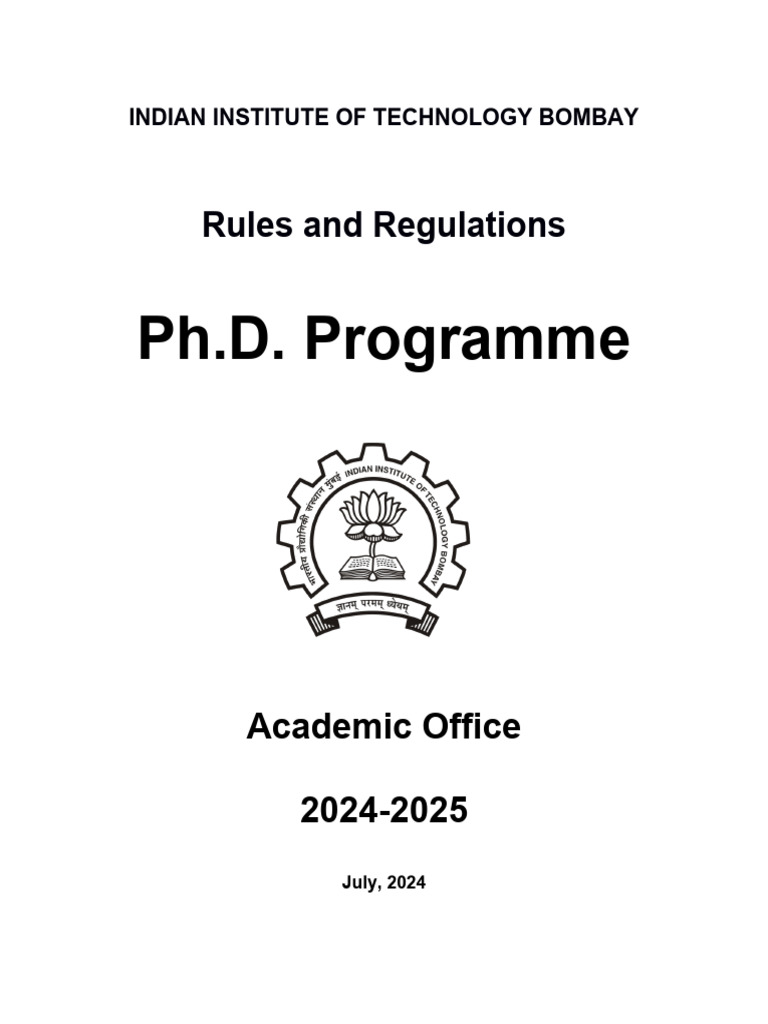 PHD Rules | PDF | Thesis | Academic Degree