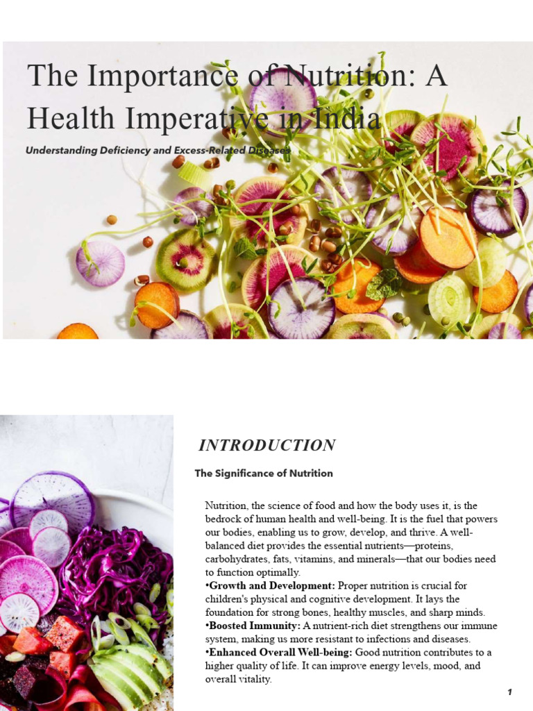 The Importance of Nutrition: A Health Imperative in India: Understanding Deficiency and Excess ...