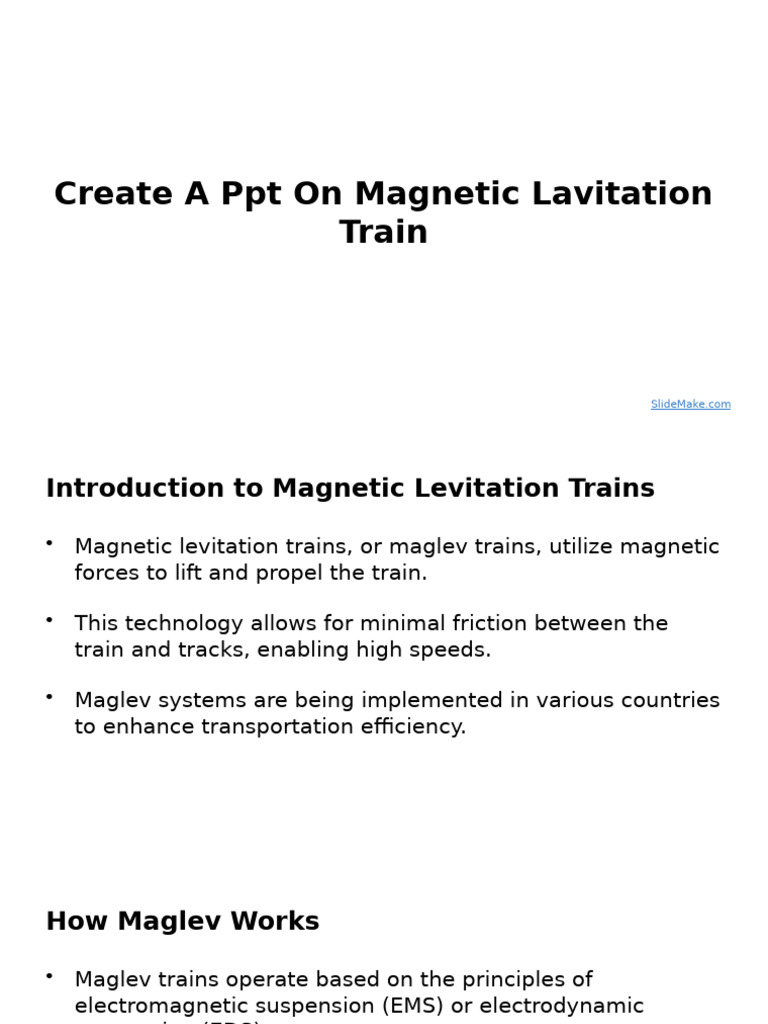 Maglev Train Technology Overview | PDF | Train | Economies