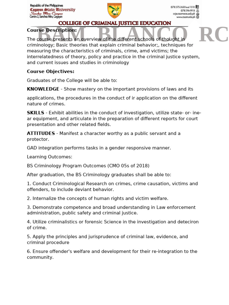 Act 1 Modules Intro To Crim | PDF | Criminology | Crimes