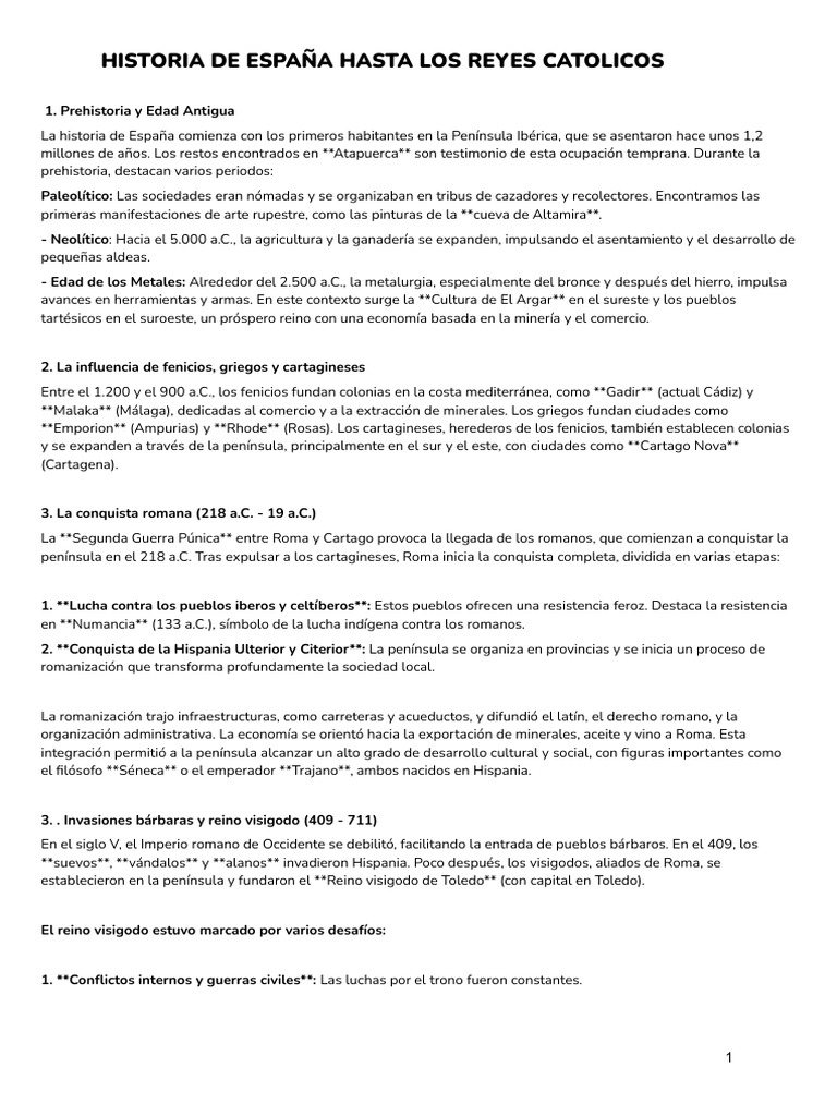 Resumen Toda La Historia | PDF | Al Andalus | Imperio español