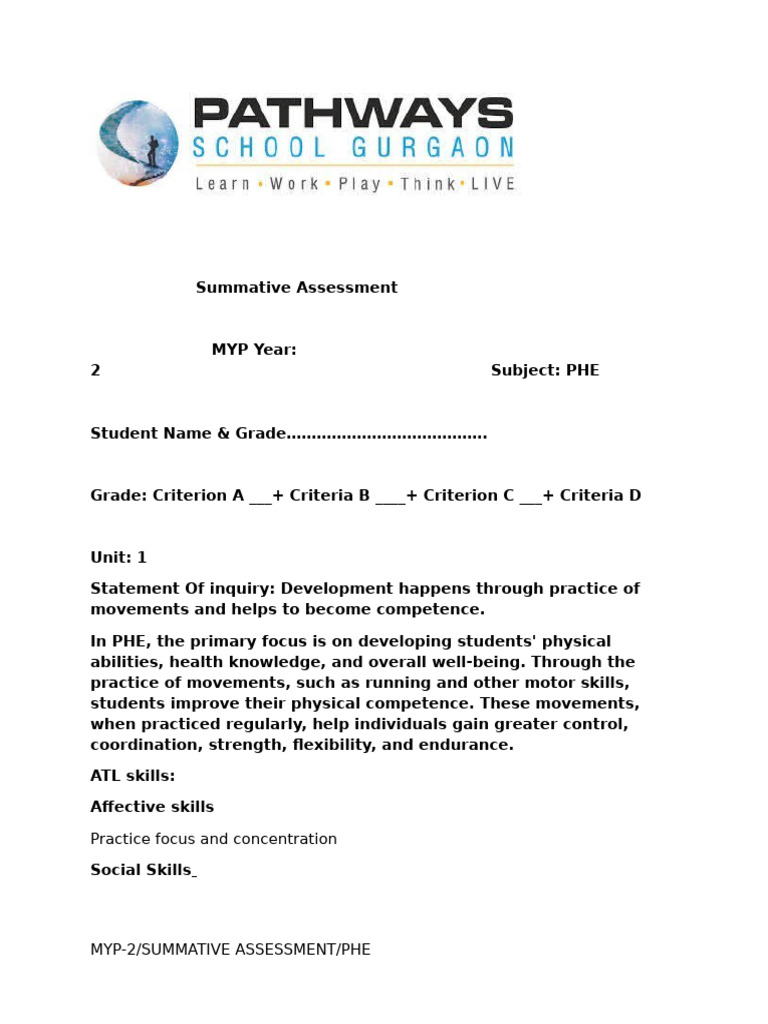 MYP-2-PHESA | PDF | Knowledge | Cognition