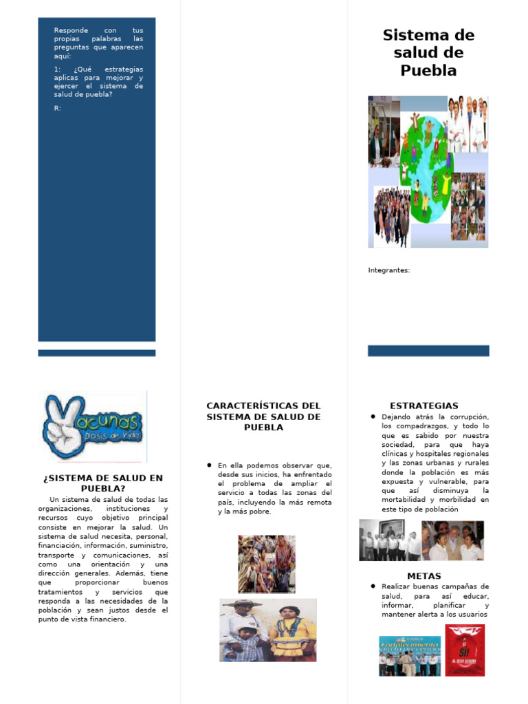Triptico de Sistema de Salud en Puebla | PDF | Hospital