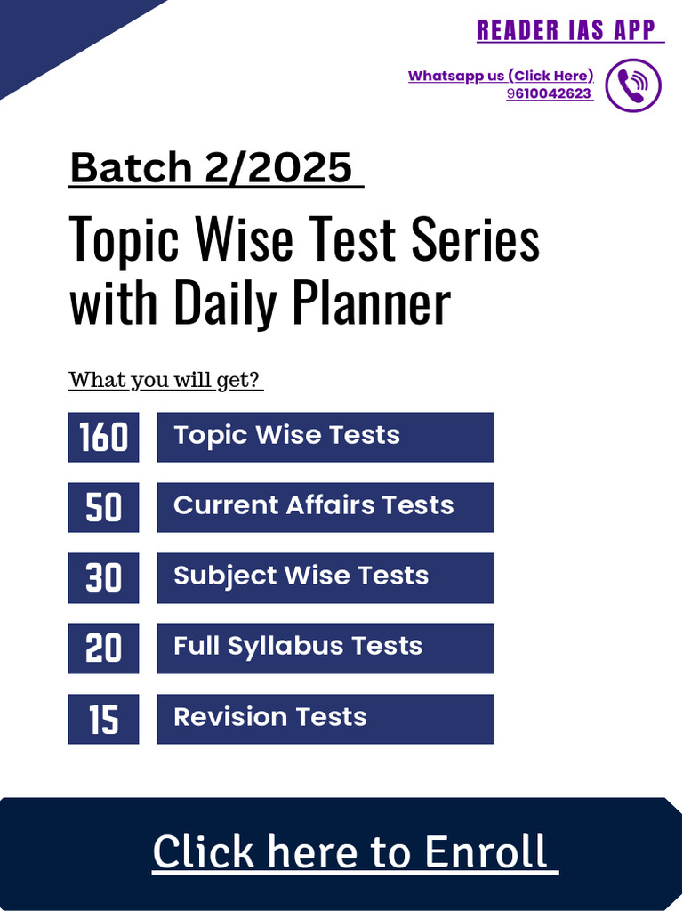 Topic Wise Tests For UPSC 2025 | PDF
