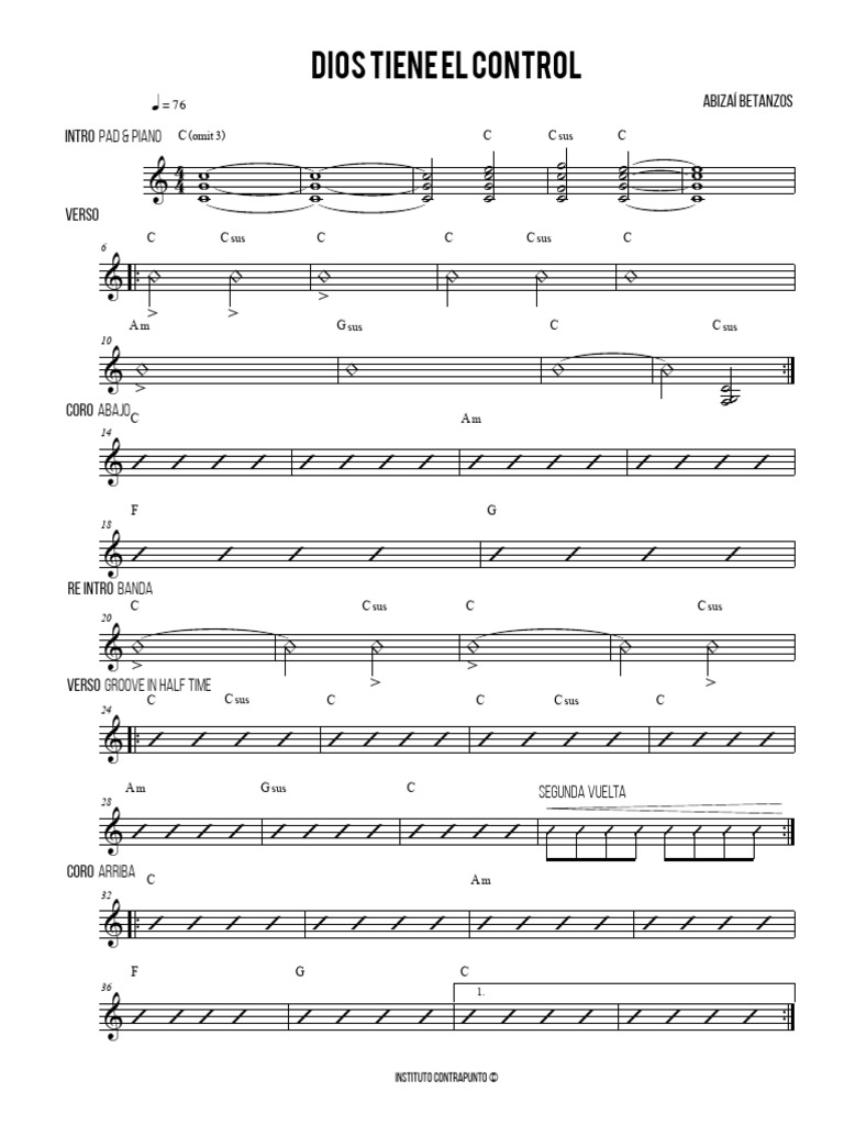 Dios Tiene El Control (CHART) | PDF