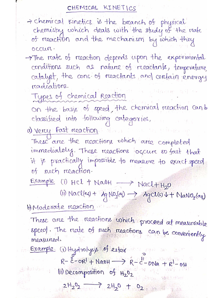 Chemical Kinetics-1 | PDF