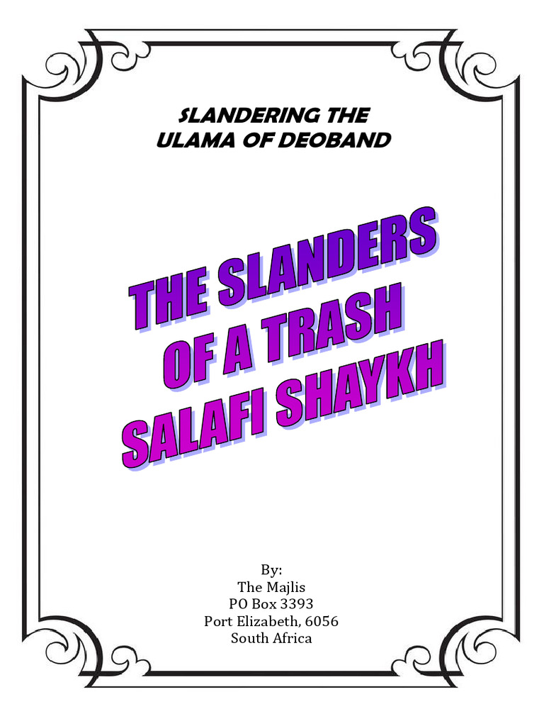 Slanders of A Trash Salafi Shay KH | PDF | God In Islam | Ulama