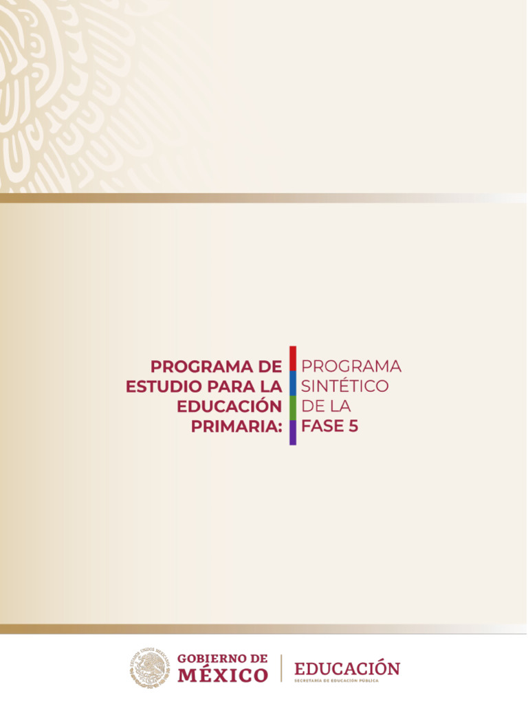 Programa Sintetico Fase 5 | PDF | Aprendizaje | Educación primaria