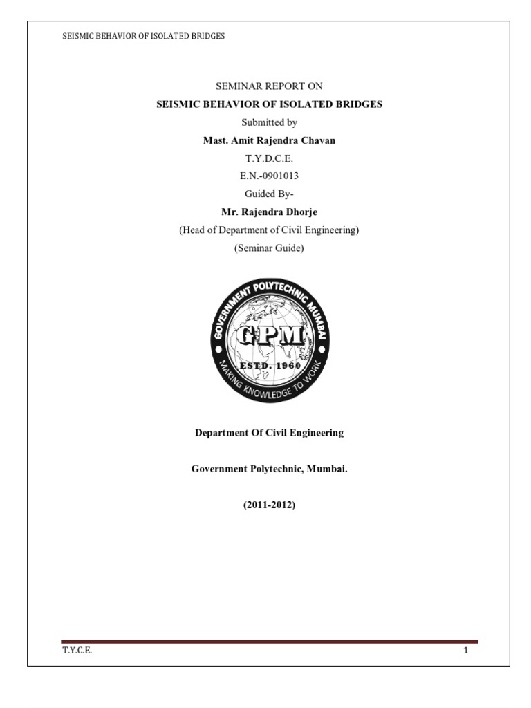 Seismic Isolation of Bridges | PDF | Earthquake Engineering | Friction