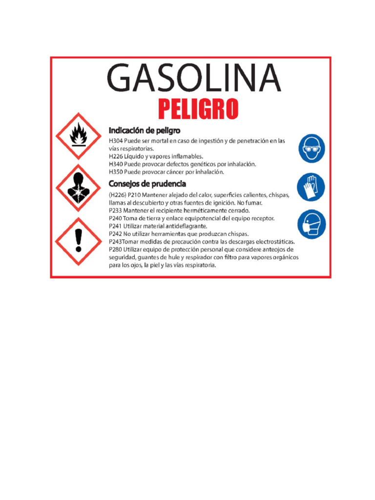 Pictograma Gasolina | PDF