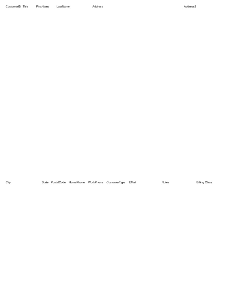 Customer List Template 02 | PDF