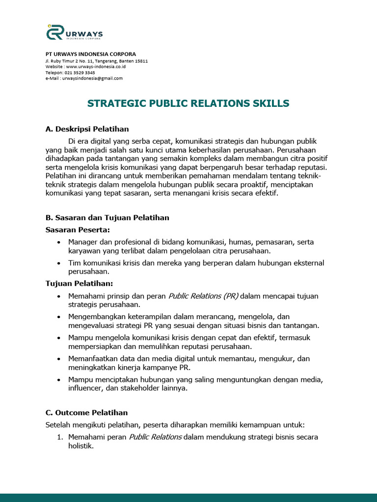 Strategic Public Relations Skills | PDF | Bisnis