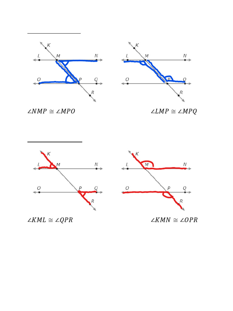 Angle Relationships | PDF