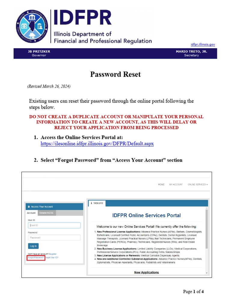 Password Reset Guide Pdf Finance Money Management