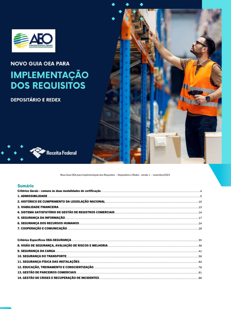 Novo Guia de Implementacao Depositario e Redex | PDF | Segurança de ...