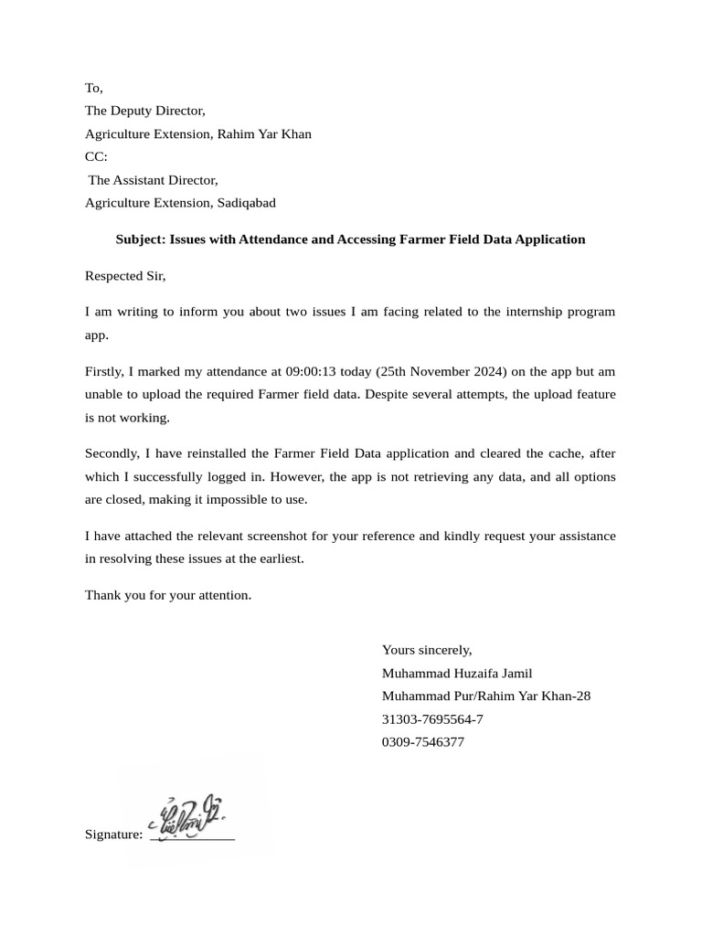 Application For App Issue | PDF