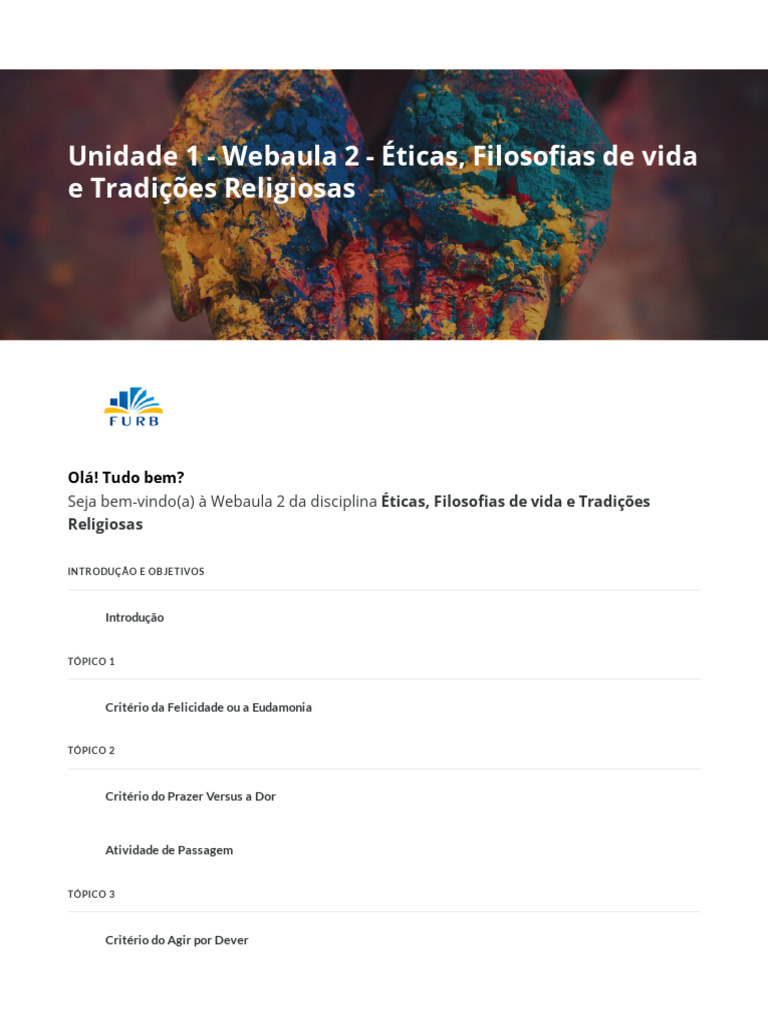 Unidade 1 Webaula 2 Eticas Filosofias de Vida e Tradicoes Religiosas J9mkxkiv | PDF | Immanuel ...