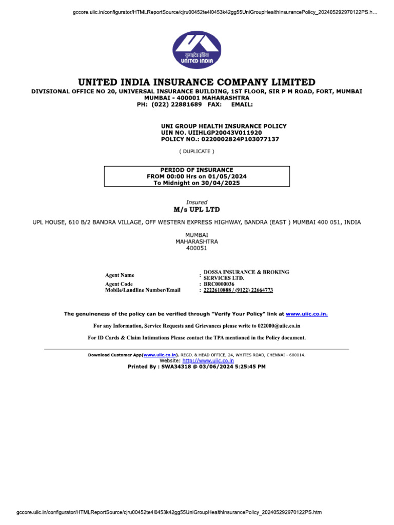 Comprehensive Family Health Insurance Policy | PDF | Insurance | Hospital