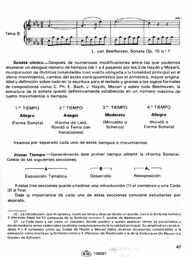 Estructura de la Forma Sonata | PDF | Sonata | Ludwig Van Beethoven