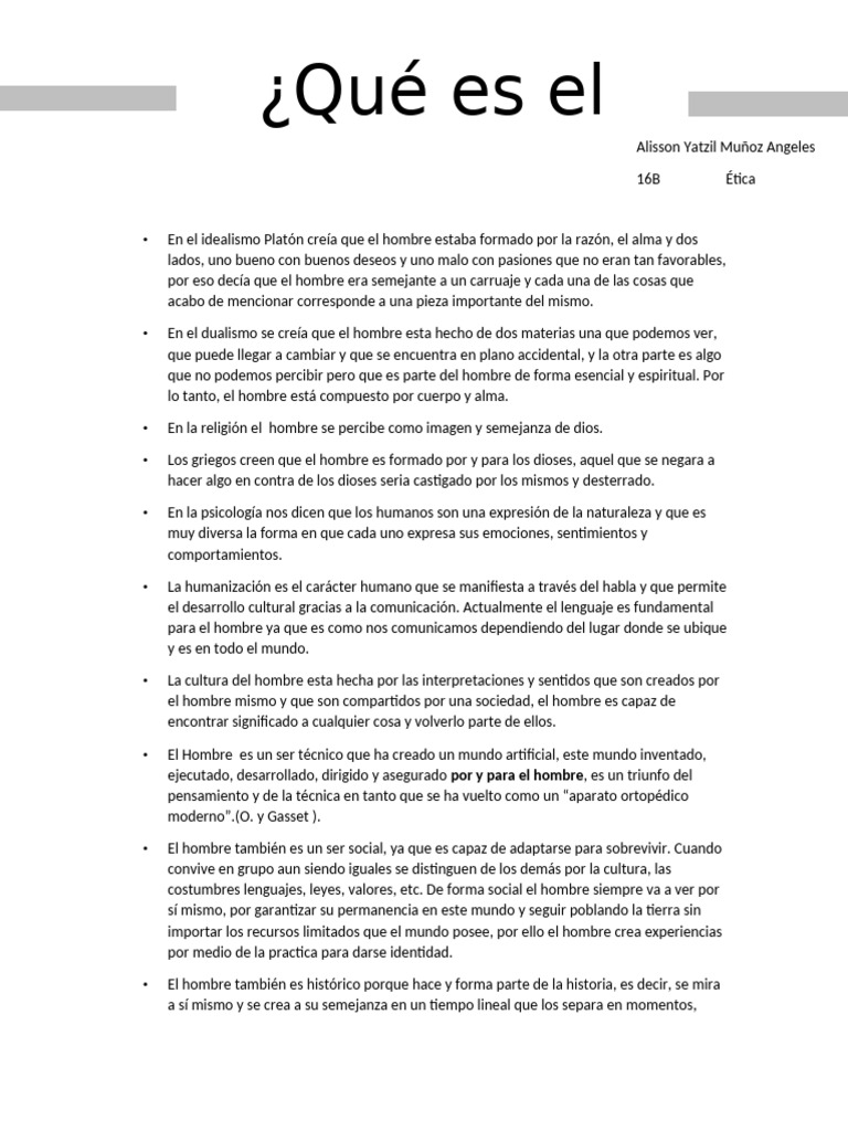En El Idealismo Platón Creía Que El Hombre Estaba Formado Por La Razón ...