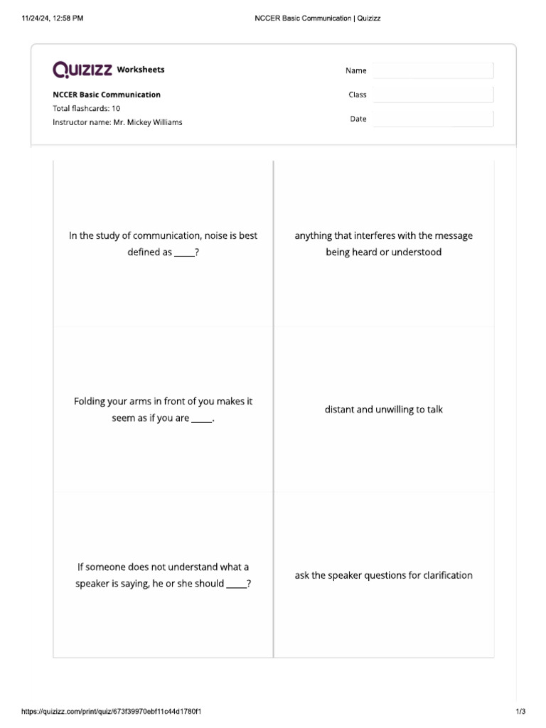 Basic Communication | PDF