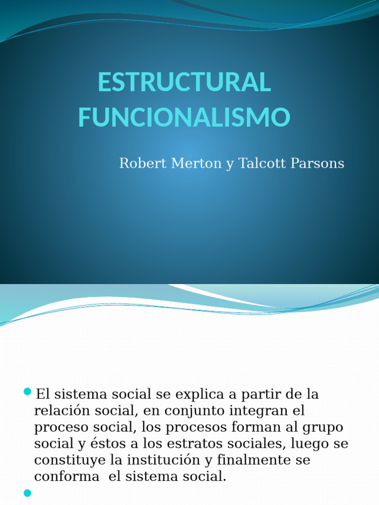 Estructural Funcionalismo | PDF