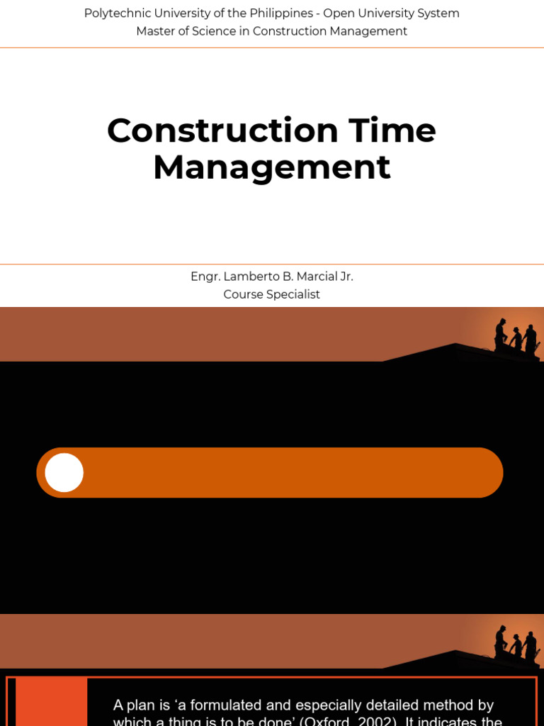 Construction Time Management Module 1 | PDF | Art
