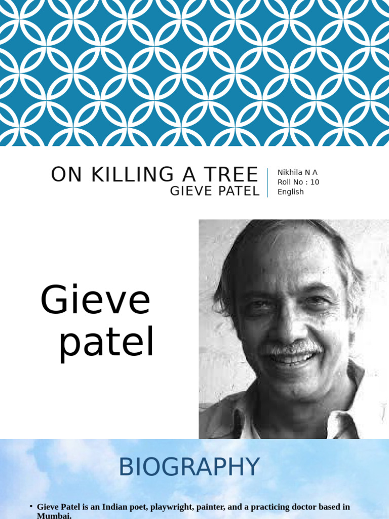 Gieve Patel's "On Killing a Tree" Analysis | PDF | Deforestation ...