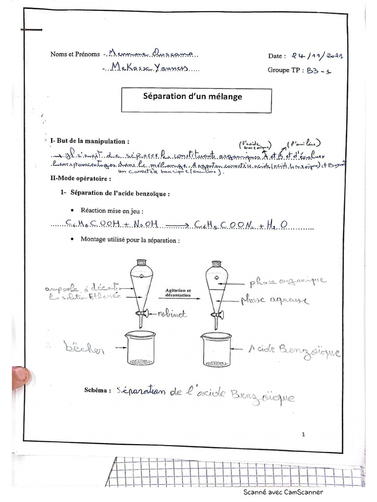 TP Chimie Organique Manipulation | PDF