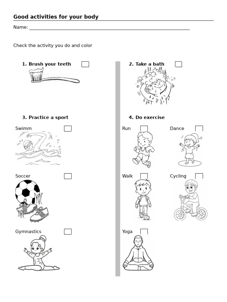 Kids' Healthy Habits Checklist | PDF