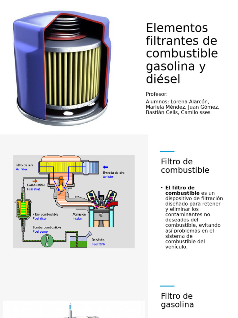 Elementos Filtrantes de Combustible Gasolina y Diésel | PDF | Tecnología