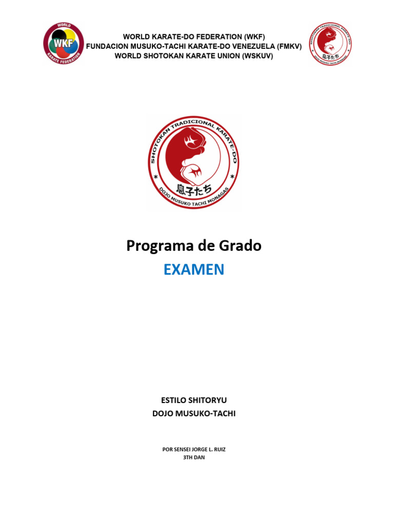 Programa de Examen para Cinturon VERDE | PDF | Kárate | Hacer