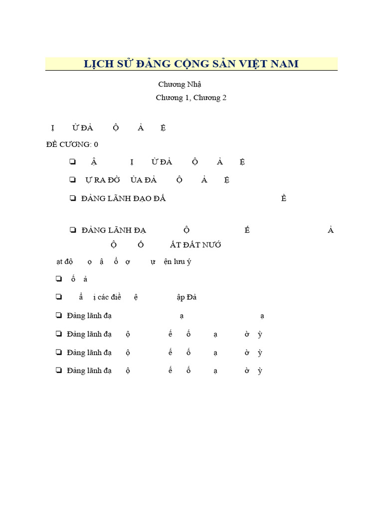 Huong Dan On Tap Ch1 Ch2 (Luu Y, Bo Sung) | PDF