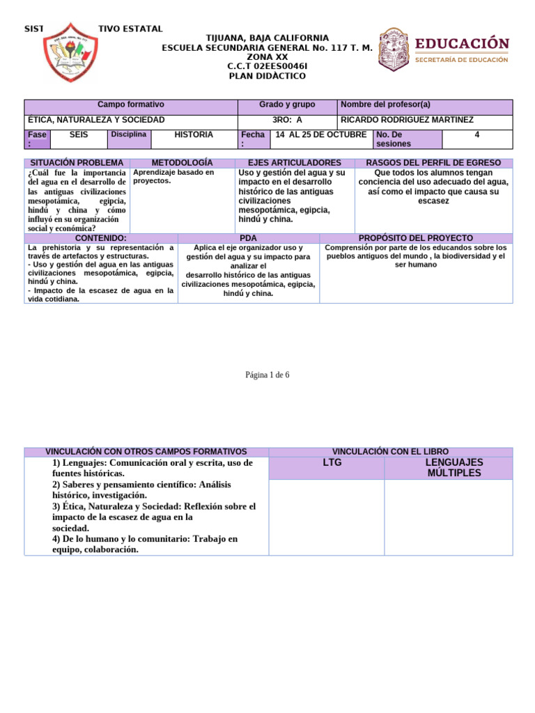Semana 3 y 4 3ros | PDF | Civilización | Aprendizaje