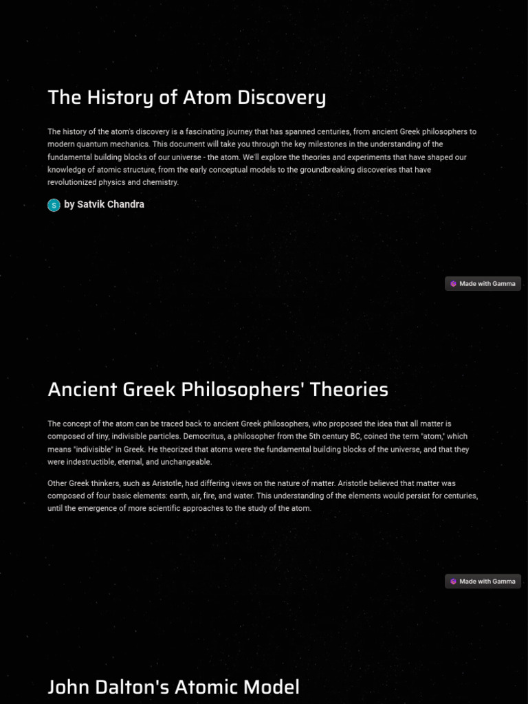 History of Atom Discovery Explained | PDF | Atoms | Quantum Mechanics